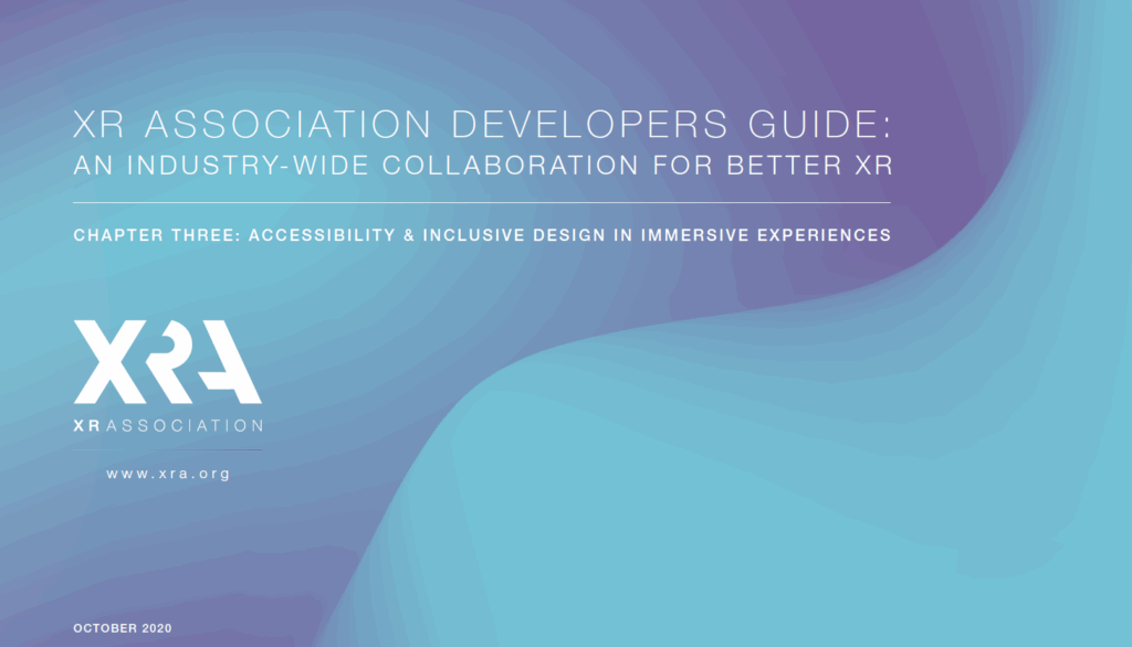 XR ASSOCIATION RELEASES FOURTH CHAPTER OF DEVELOPERS GUIDE FOCUSED ON ...